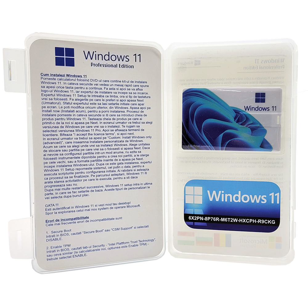 Windows 11 Pro pe stick USB BOX | Licente Software ESD